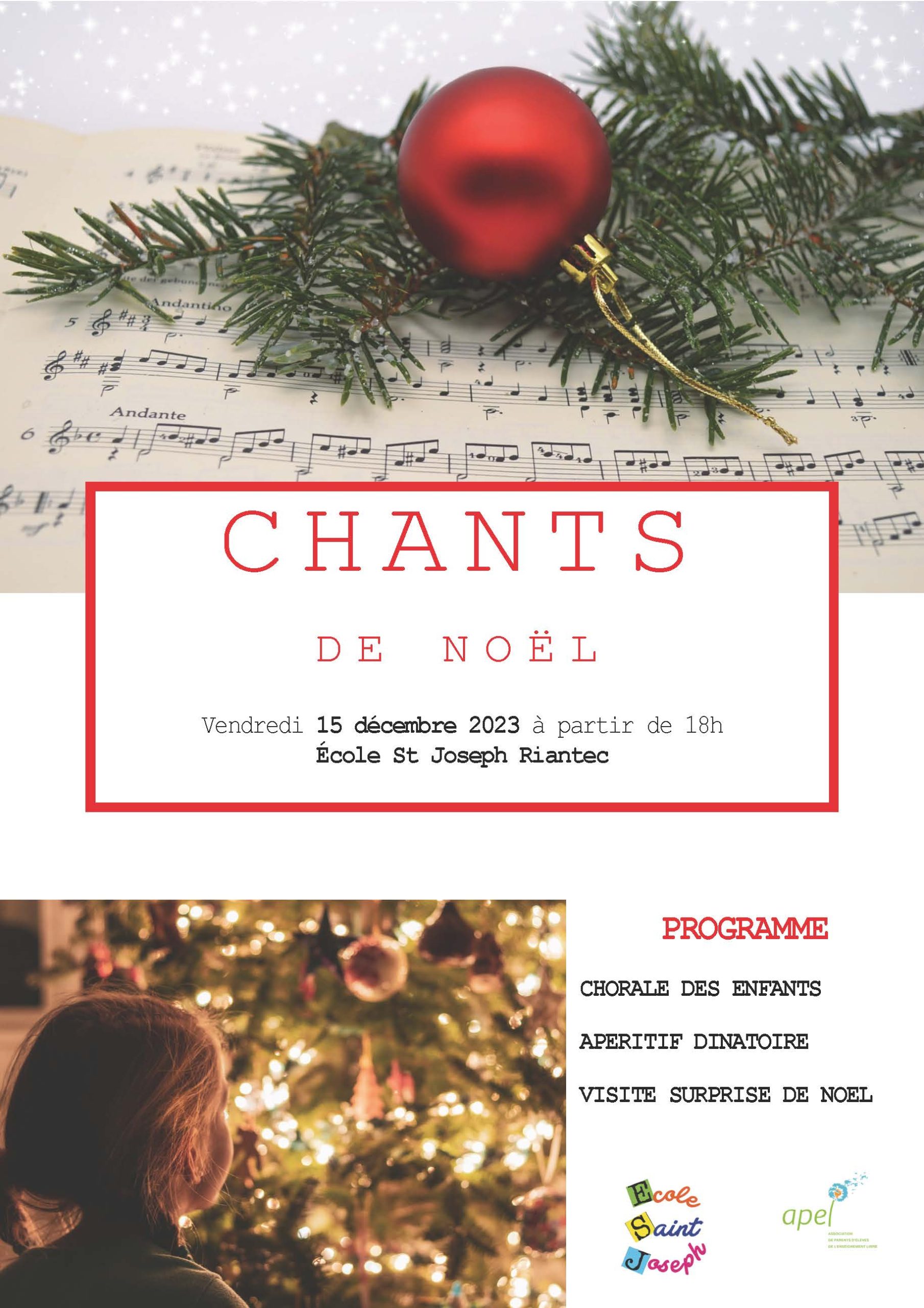 Vendredi 15 décembre : Les chants de Noel | Ecole Saint Joseph