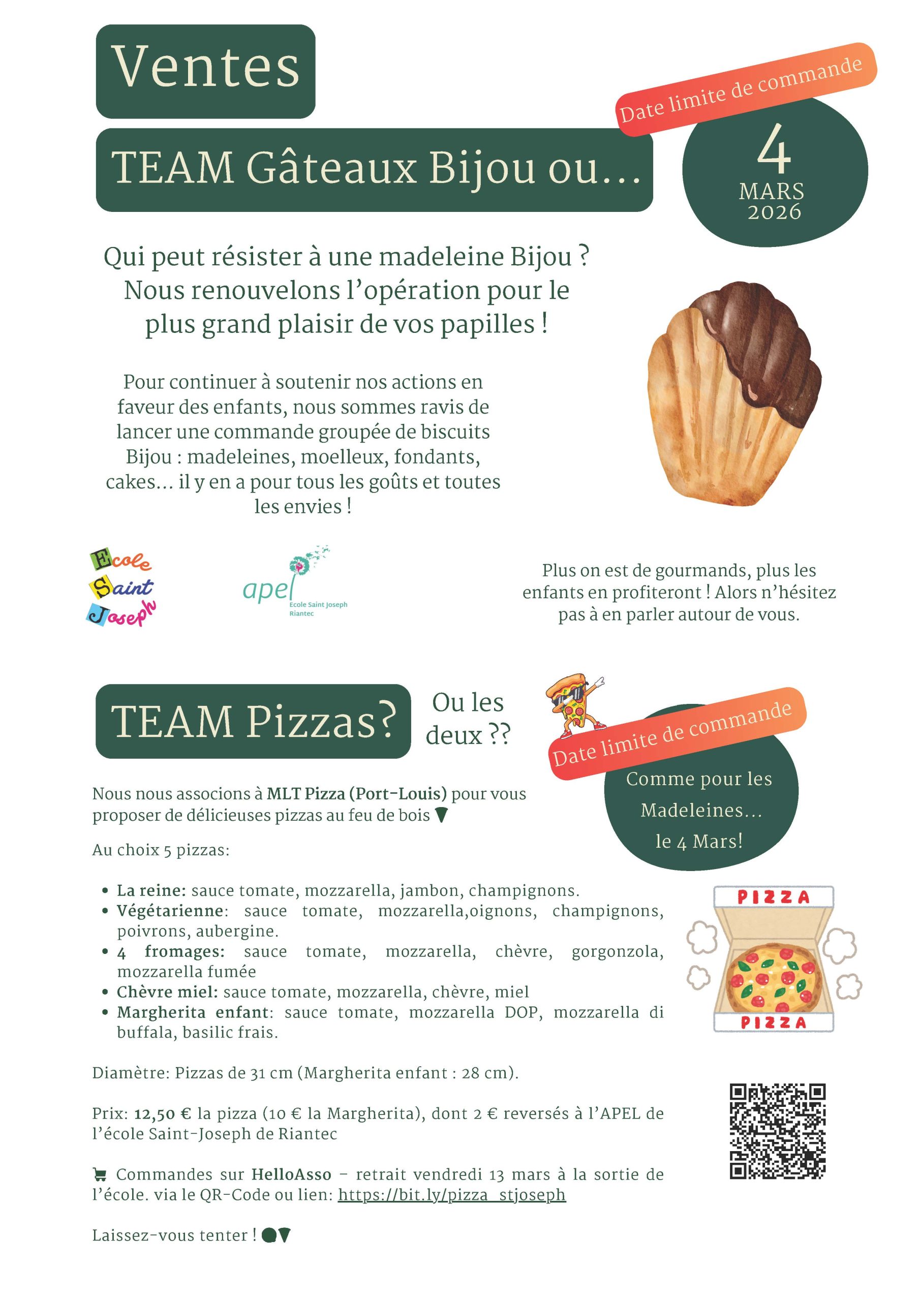 APEL : TEAM Gâteaux Bijou ou ... | Ecole Saint Joseph